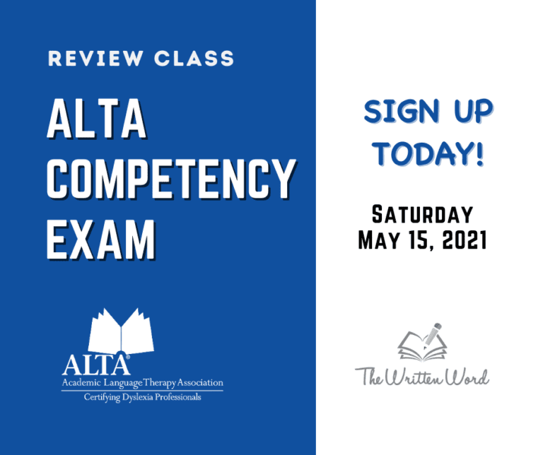 ALTA Competency Exam \ Review Class | The Written Word
