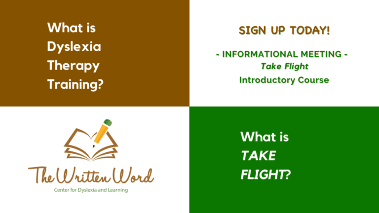 What is Dyslexia Therapy Training? | Take Flight | The Written Word