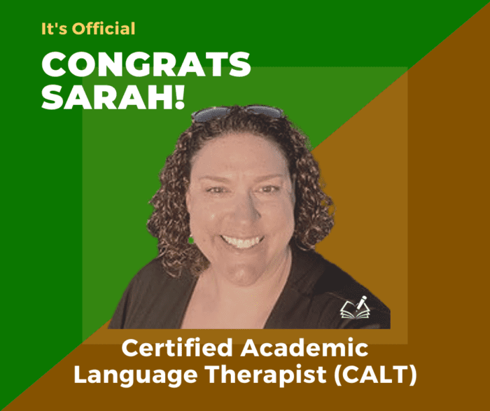 Congratulations Sarah! | CALT | The Written Word