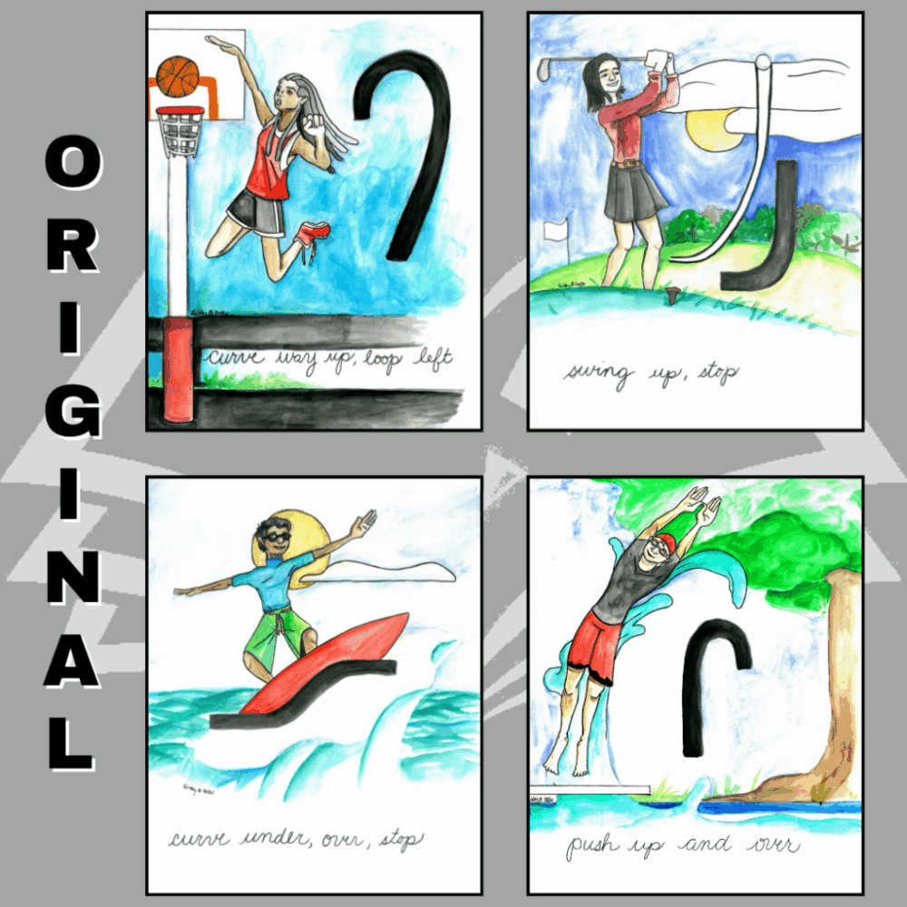 Cursive Writing Approach Stroke Posters | The Written Word
